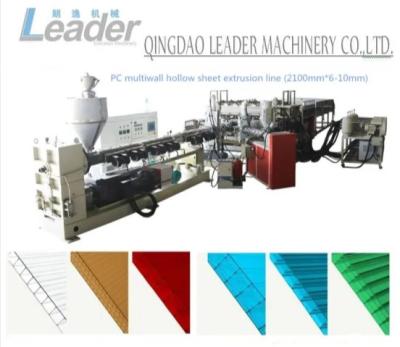 China 350kg/H Multiwall Hollow Profile Sheet Extrusion Line for sale