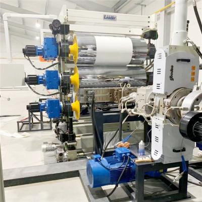 China Package Sheet Stationery Decoration PP PS Sheet Extrusion Line 800mm-2100mm width for sale