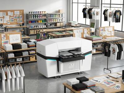 China Print on Demand DTG Printer Technology Featuring 9 Colors Channels for sale