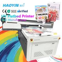 China 4 Color Plus White Varnish Flatbed UV Printer 10-13CM Height For Leather for sale
