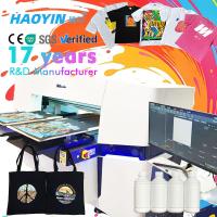 China Built-in pretreatment DTG printer for crisp white ink on dark cotton for sale