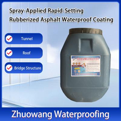 China Spray On Rapid Curing Rubberized Asphalt Waterproof Coating For Tunnels And Culverts for sale