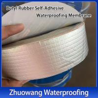 China Butyl Rubber Self-Adhesive Waterproofing Membrane Roll 1.0mm 1.2mm 1.8mm Width 100cm for sale
