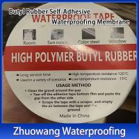 China Excellent Butyl Rubber Self Adhesive Waterproof Membrane Roll Polymer Type for sale