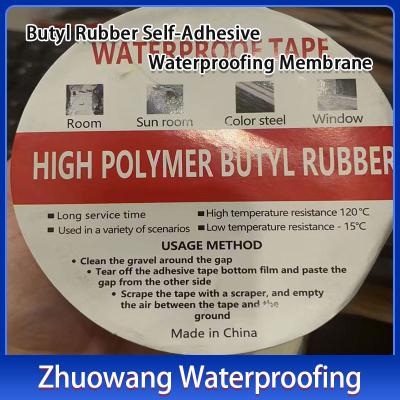 China Excellent Butyl Rubber Self Adhesive Waterproof Membrane Roll Polymer Type for sale