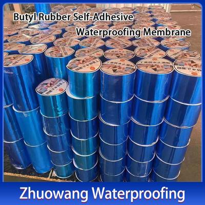China Butyl Rubber Self-Fusing Waterproofing Membrane 1.2mm Thickness 100cm Width for sale