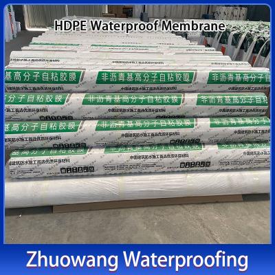 China Self Adhesive HDPE Waterproofing Membrane Roll Non Asphalt Based For Trench Floor for sale