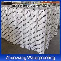 China Qilu Zhuowang HDPE Pre-Laid Waterproofing Membrane 1.2mm 1.5mm for Trench Floors for sale