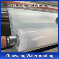 China HDPE Non Asphalt Self Adhesive Waterproofing Membrane 1.2mm 1.5mm Pre Laid Bonding Roll for sale
