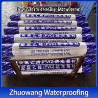 China PVC Waterproof Membrane 1.2mm-2.0mm Roll for Steel Roofs Flame Retardant 20m-50m for sale