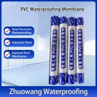 China Qilu Zhuowang Flame Retardant PVC Waterproof Membrane 1.5mm 2.0m Width for Industrial Steel Roofs for sale