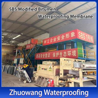 China Qilu Zhuowang Torch Applied SBS Waterproof Membrane 3-5mm Asphalt Roof Leak Repair for sale