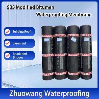 China SBS Modified Bitumen Torch On Membrane 3mm 4mm Waterproof for Municipal Buildings for sale
