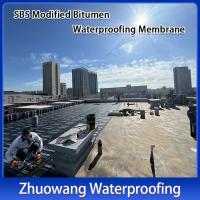 China 3-5mm Black Sbs Elastomeric Bitumen Membrane Torch Applied For Comprehensive Waterproofing for sale