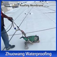 China Qilu Zhuowang TPO Waterproof Membrane 1.2-2.0mm Flame-Free Factory Roof for sale