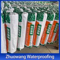 China HDPE Non-Asphalt Self-Adhesive Waterproof Membrane 1.5mm for Trench Floors Pre-Laid Bonding for sale