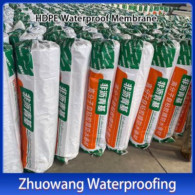 China HDPE Non-Asphalt Self-Adhesive Waterproof Membrane 1.5mm for Trench Floors Pre-Laid Bonding for sale