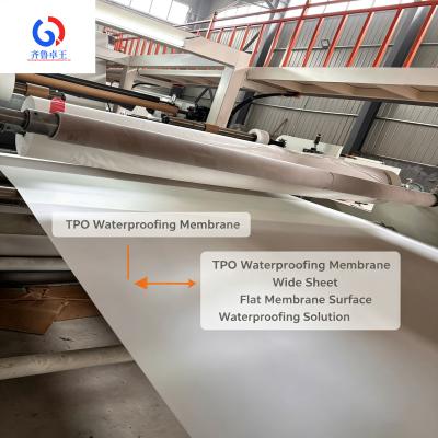 China 1.2-2.0mm TPO Roofing Membrane High Tensile for Steel and Concrete Roofs for sale