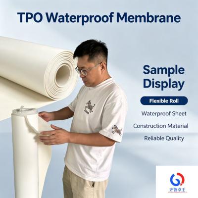 China 20 Years Warranty Heat Weldable Class A Fire Resistant TPO Waterproofing Membrane for Roofs for sale