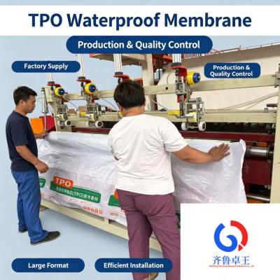 China TPO Waterproofing Membrane with 20 Years Warranty, Heat Weldable and Class A Fire Resistance for Industrial Roofs for sale
