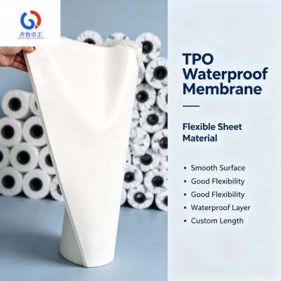 China TPO Waterproofing Membrane with 20 Years Warranty - Heat Weldable Class A Fire Resistant Thermoplastic Polyolefin Sheet for sale