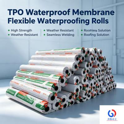 China Root-Resistant TPO Waterproofing Membrane with 20-Year Warranty and Class A Fire Resistance for Utility Tunnels & Green Roofs for sale