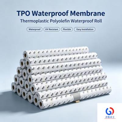 China Self-Adhesive TPO Waterproofing Membrane - UV-Resistant & Hot-Air Weldable for Roof Renovation for sale