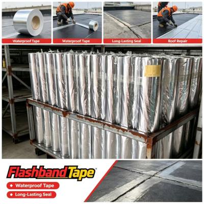 China High Adhesion Asphalt Bitumen Tape, Aluminum Backed Waterproof Flashing Tape for Crack Patching for sale