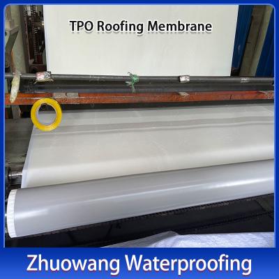 China Reinforced TPO Waterproofing Membrane with 20 Years Warranty, Class A Fire Resistance and Self Adhered Installation for Commercial Roofs for sale