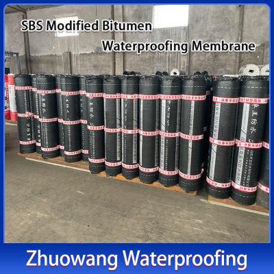 China 3mm Thickness SBS Waterproof Membrane with High Tensile Strength and Excellent Temperature Resistance for sale