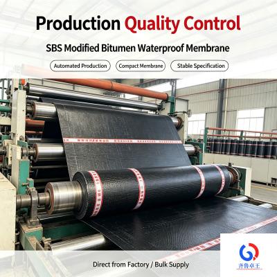 China Elastic SBS Waterproof Membrane with 3mm Thickness and High Tensile Strength for Torch-On Waterproofing for sale