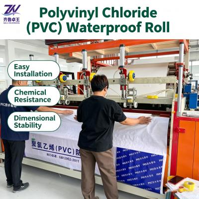 China Flame Retardant PVC Waterproofing Membrane with Heat Aging Resistance and 20+ Years Durability for Roofing and Basements for sale