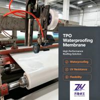 China White TPO Single Ply Roof Membrane, Heat Weldable for sale