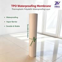 China Heat Weldable TPO Roofing Membrane with Class A Fire Resistance and 20 Years Warranty for Flat Roof Waterproofing for sale