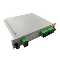 China FTTH LGX Fiber Optic Splitter 1x4 SC APC  Plug in Type PLC Splitter for sale