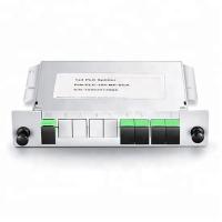 China FTTH LGX Fiber Optic Splitter 1x4 SC APC  Plug in Type PLC Splitter for sale