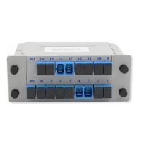 China FTTH LGX Fiber Optic Splitter 1x16 SC APC UPC ABS Cassette Plug In Type PLC Splitter for sale