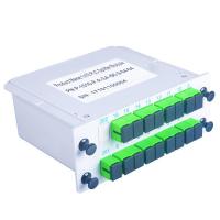 China FTTH LGX Fiber Optic Splitter 1x16 SC APC UPC ABS Cassette Plug In Type PLC Splitter for sale