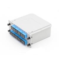 China FTTH LGX Fiber Optic Splitter 1x16 SC APC UPC ABS Cassette Plug In Type PLC Splitter for sale