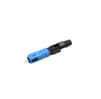 China Field Install SC UPC Fiber Optic Quick Connector Single Mode 60mm Blue For FTTH Drop Cabl for sale