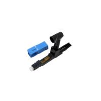 China Field Install SC UPC Fiber Optic Quick Connector Single Mode 60mm Blue For FTTH Drop Cabl for sale