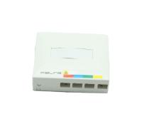China 4 Port SC LC FTTH Mini Fiber Optic Termination Box Face Plate Wall Mounting for sale