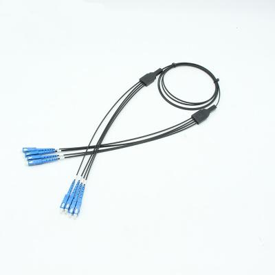 China Outdoor 4F Self Supporting Fiber Optic Patch Cables Single Mode FTTH Patch Cord Aerial for sale