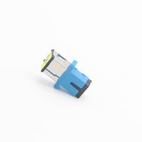 China Optical Fiber Adapter Simplex SC APC 9 / 125μm With Full Flange Auto - Shutter Blue Plastic / metal for sale