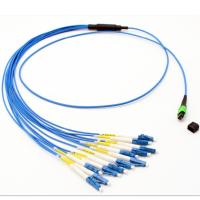 China MPO LC Standard Harness Cable Assembly 12 Cores MPO Female To 6 LC Duplex for sale