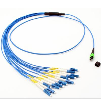 China MPO LC Standard Harness Cable Assembly 12 Cores MPO Female To 6 LC Duplex for sale