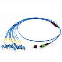 China MPO LC Standard Harness Cable Assembly 12 Cores MPO Female To 6 LC Duplex for sale