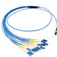 China MPO LC Standard Harness Cable Assembly 12 Cores MPO Female To 6 LC Duplex for sale