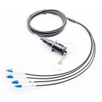 China Armored Military Tactical Fiber Optic Cable TPU Tactic Connector To LC Fiber Patch Cable for sale