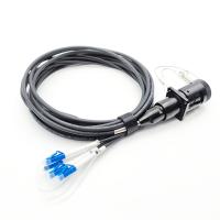China Armored Military Tactical Fiber Optic Cable TPU Tactic Connector To LC Fiber Patch Cable for sale